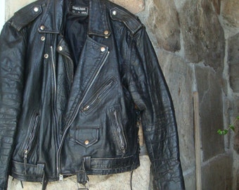 Popular items for punk leather jacket on Etsy