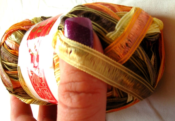 Viscose ribbon yarn band yarn multicolor shining by HandyFamily