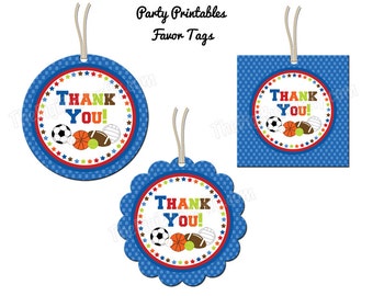 Football favor tag | Etsy