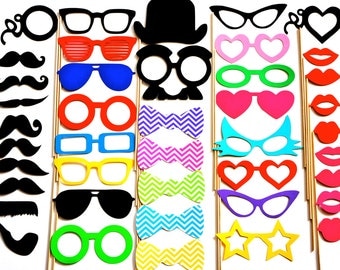 Photo Booth Props The Retro Collection 7 piece set