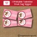 Valentine Treat Bag Toppers Kids School Valentines DIY