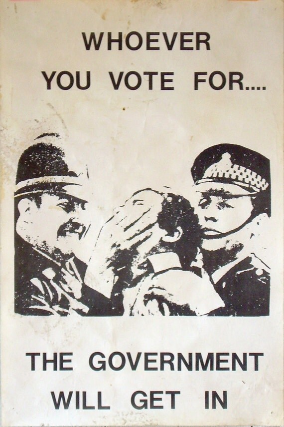 Vintage government protest poster