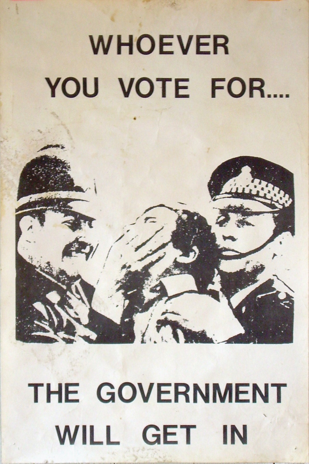 Vintage government protest poster