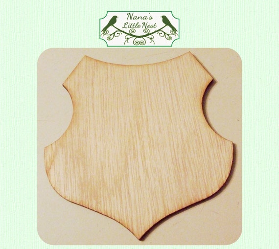 Shield Shaped Wood Cut Out Laser Cut