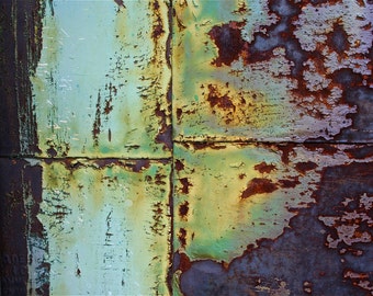 Abstract Fine Art Photography Industrial Rust by sherilwright