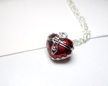 Popular items for red heart locket on Etsy