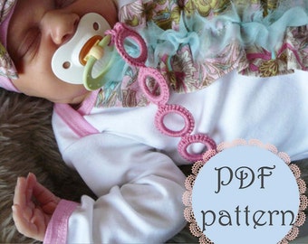 Baby sewing pattern. Newborn gown. PDF pattern easy by lippybrand