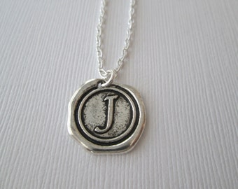 Letter j necklace | Etsy