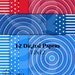 Digital Clipart & Papers-Star Spangled Set-Scrapbooking