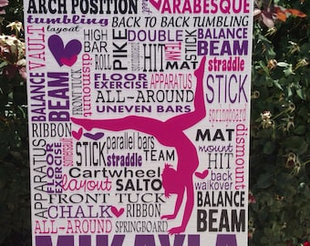 Gymnastics signs | Etsy