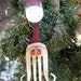 4 Curly Fork Santa Claus Painted Christmas Ornament