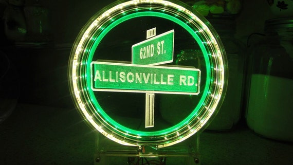 Items similar to Custom LED Street Sign Light "Your Intersection Here ...