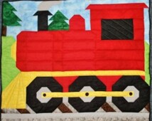 Unique train quilt related items | Etsy