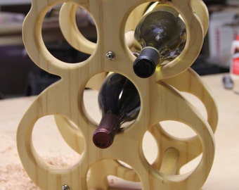 Wooden Owl Wine Rack