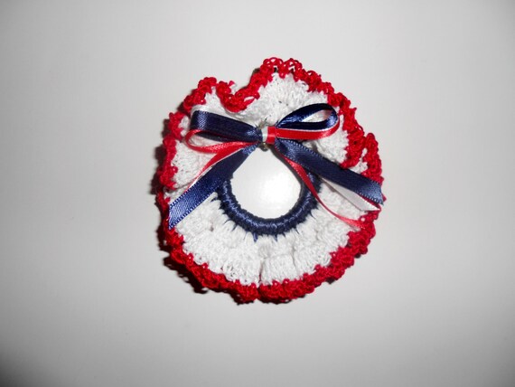 Patriotic Lapel Pin Christmas Ornament Decorative Crochet