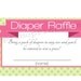 Baby Shower Bingo Game Cards and Diaper Raffle Tickets pink