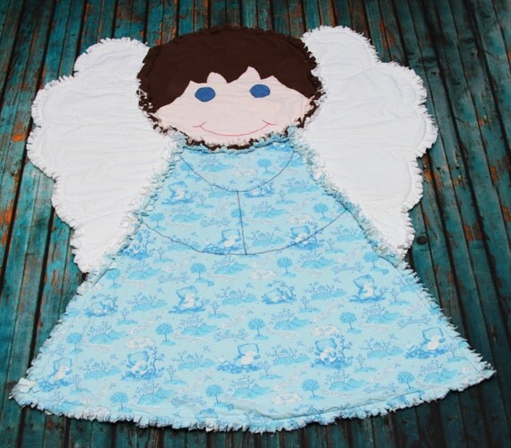 Items similar to Guardian Angel Rag Quilt RTS on Etsy