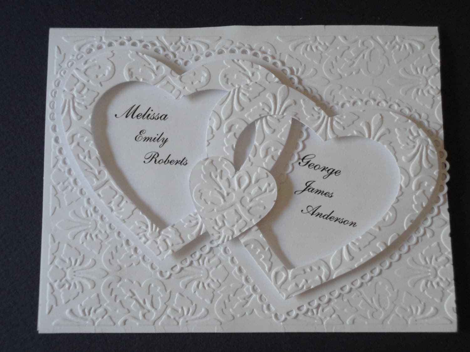 Interlocking Hearts Wedding Invitation Suite – OnePaperHeart ...