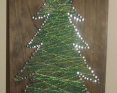 Items similar to String and Nail art - Christmas Tree on Etsy