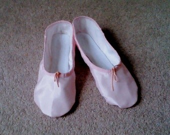 Purple Satin Ballet Slippers Full Sole by GrandGear on Etsy