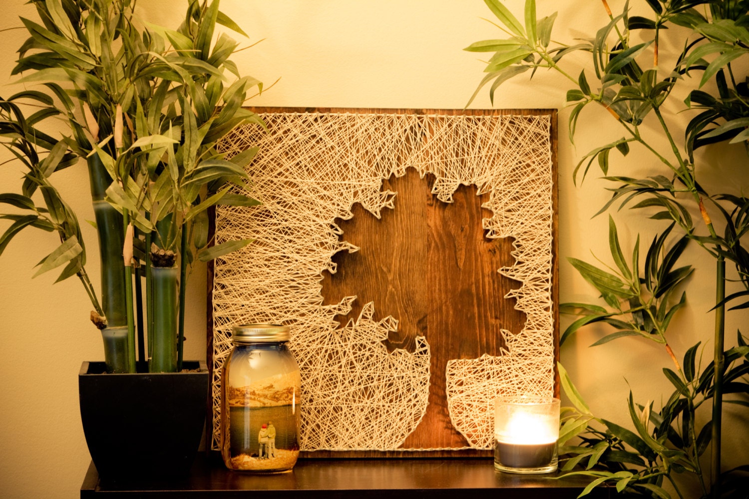 Tree Silhouette String Art by FORTHELOVECO on Etsy