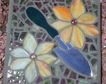 Popular items for mosaic garden stone on Etsy