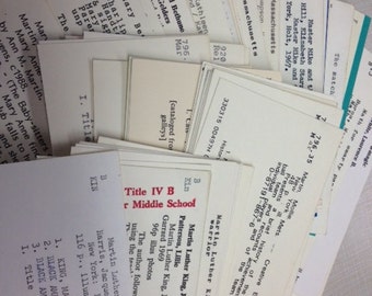 Popular items for card catalog cards on Etsy