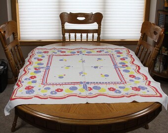 Popular items for vintage tablecloths on Etsy