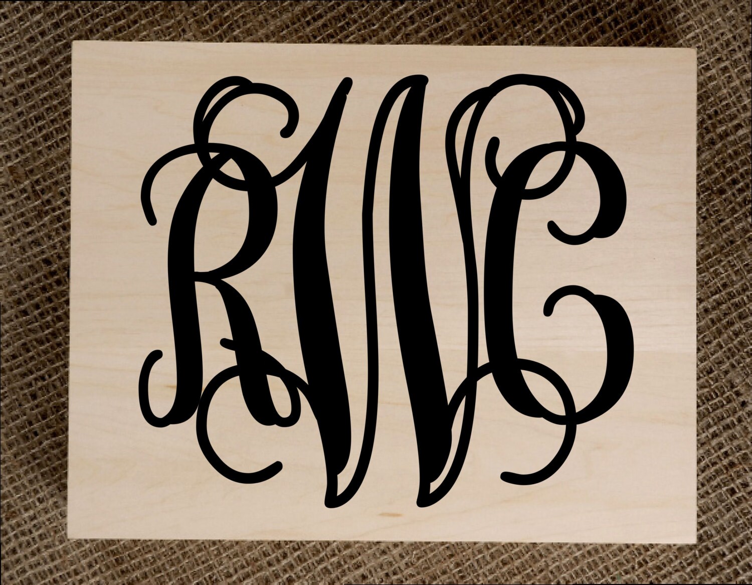 10 Interlocking Monogram Decal by MonogramYou on Etsy
