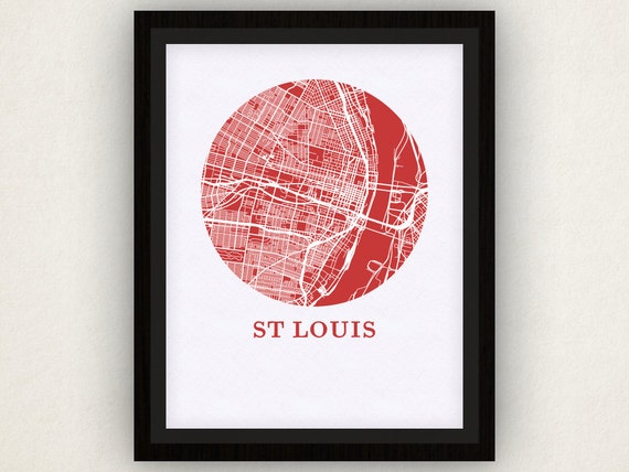St Louis Map Print City Map Poster by OMaps on Etsy