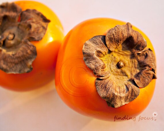 Kitchen Decor Persimmon Sharon Fruit Food by findingfocus on Etsy