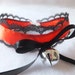 Red Cosplay Black Lace Silver Bell Cat Collar Maid Choker Cute