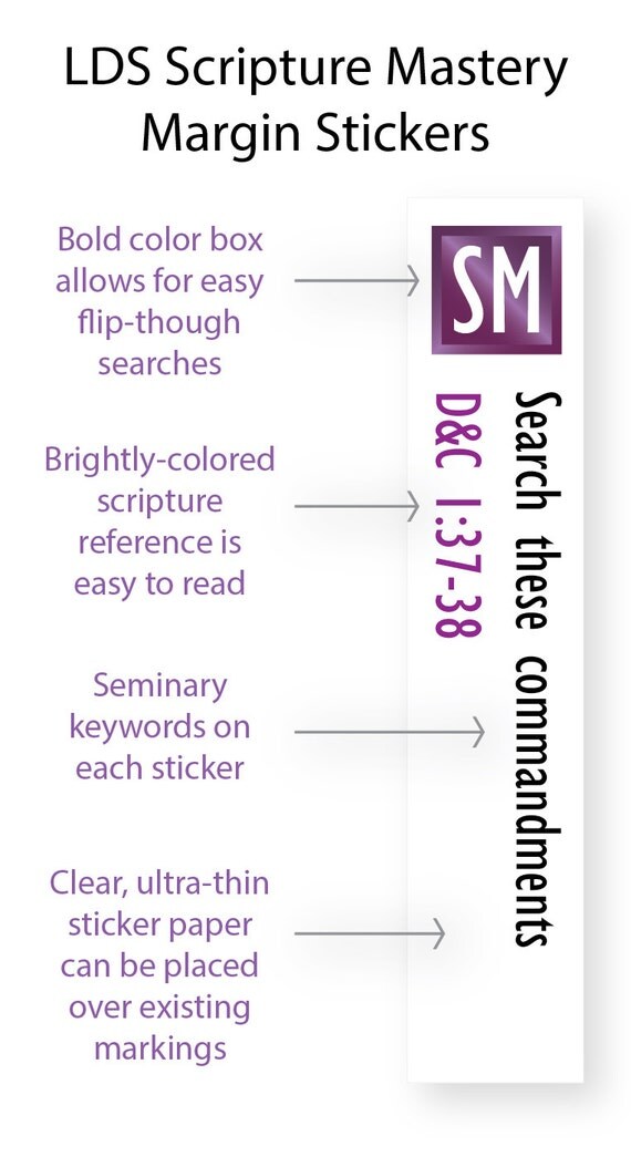 Items similar to INSTANT DOWNLOAD - LDS Scripture Mastery / Seminary ...