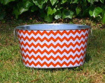 Galvanized Strorage Tub Medium Oval Red Chandra by BroddersTubs