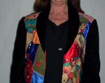 Popular items for crazy quilt jacket on Etsy