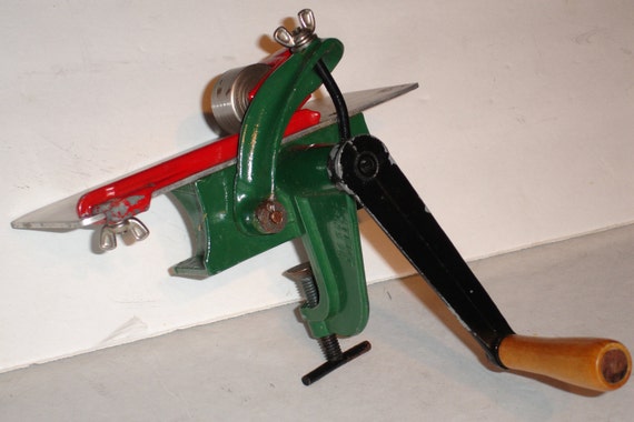 Cloth Cutting Wool Fabric Hand Crank antique Model H Rigby for