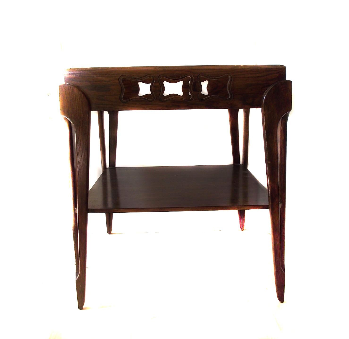 60s Side Table Vintage Glass Top Table Handcrafted Table / Prop – Haute ...