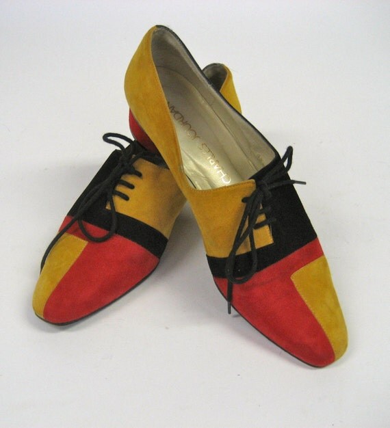 Items similar to Mid mod hip Suede Charles Jordan shoes on Etsy