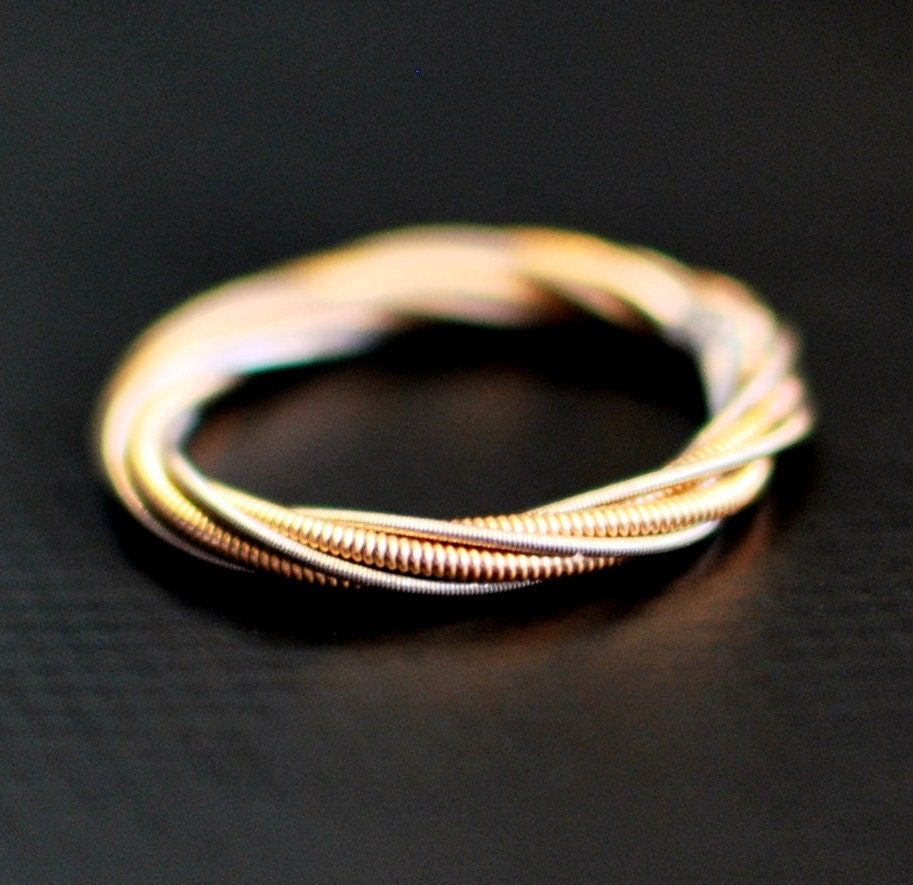 Guitar String Ring Two Strings Twisted Together Guitar