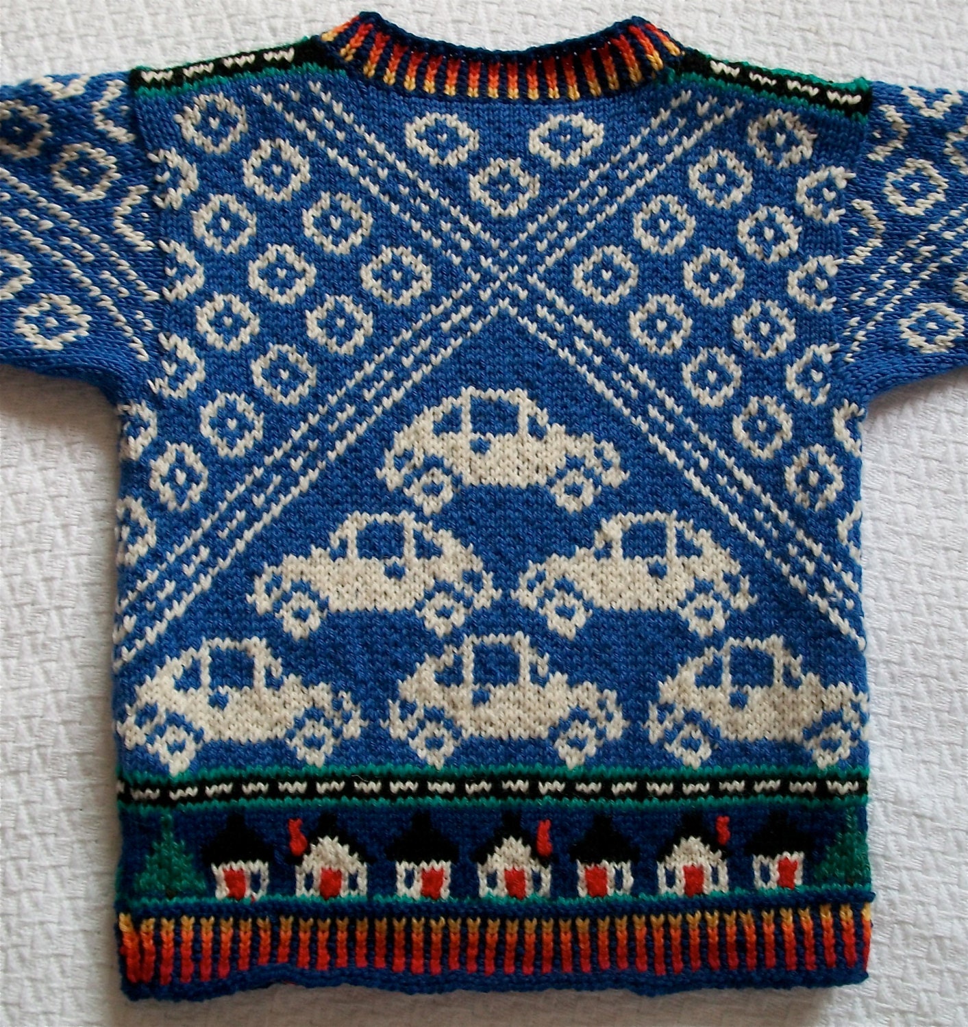 Knitting Pattern: Cars Size Four Years by amarinalevin on Etsy