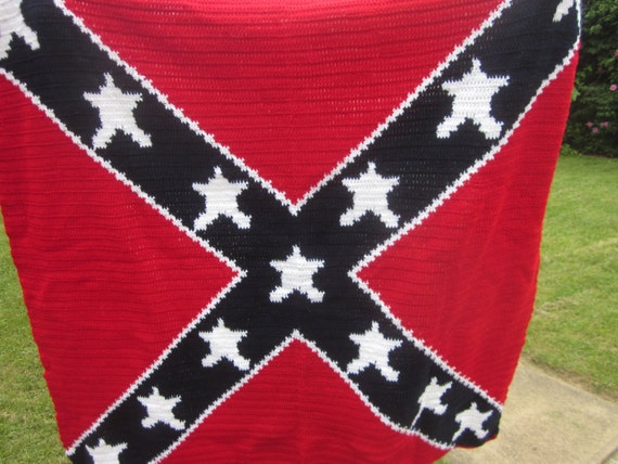 Confederate Flag Afghan Crochet Pattern