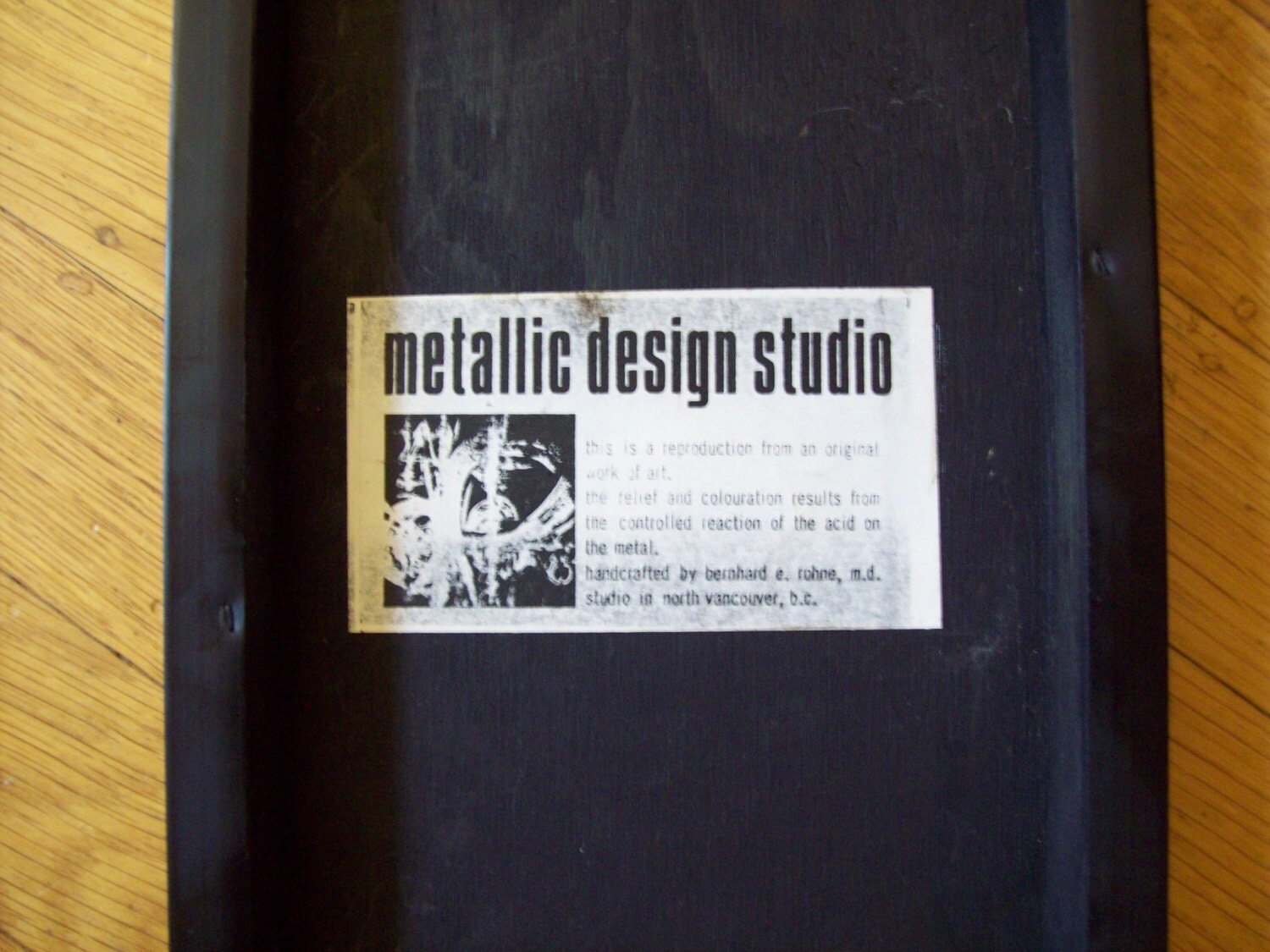 Bernhard Rohne Metallic Design Studio Acid Etched Dutch