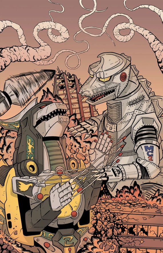 Godzilla vs Dragonzord by Matt Frank : r/GODZILLA