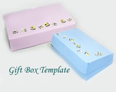 Items similar to Printable Rectangular Jewelry Gift Box Template ...