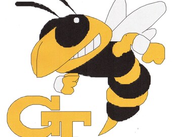 Georgia Tech logo Cross Stitch Pattern Georgia Tech Seal GA Tech