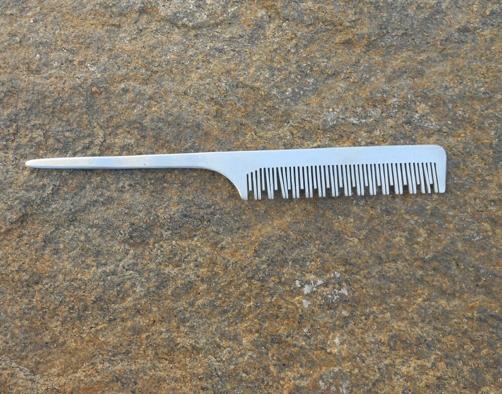 Vintage Goody rat tail comb Goody aluminum by VintageHillbillies