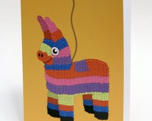Unique pinata birthday card related items | Etsy
