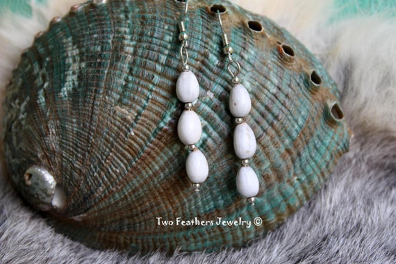 Cherokee Tear Earrings Native American Inspired Corn Bead