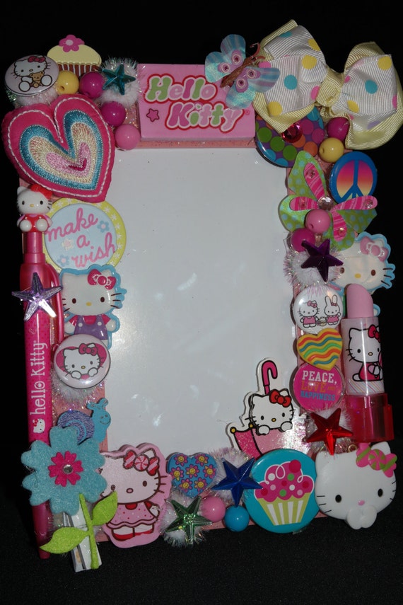 Hello Kitty frame by michellesgottahaveit on Etsy