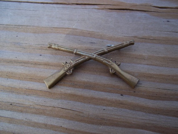 Us Infantry Crossed Rifle Tie 112 Field Artillery Association